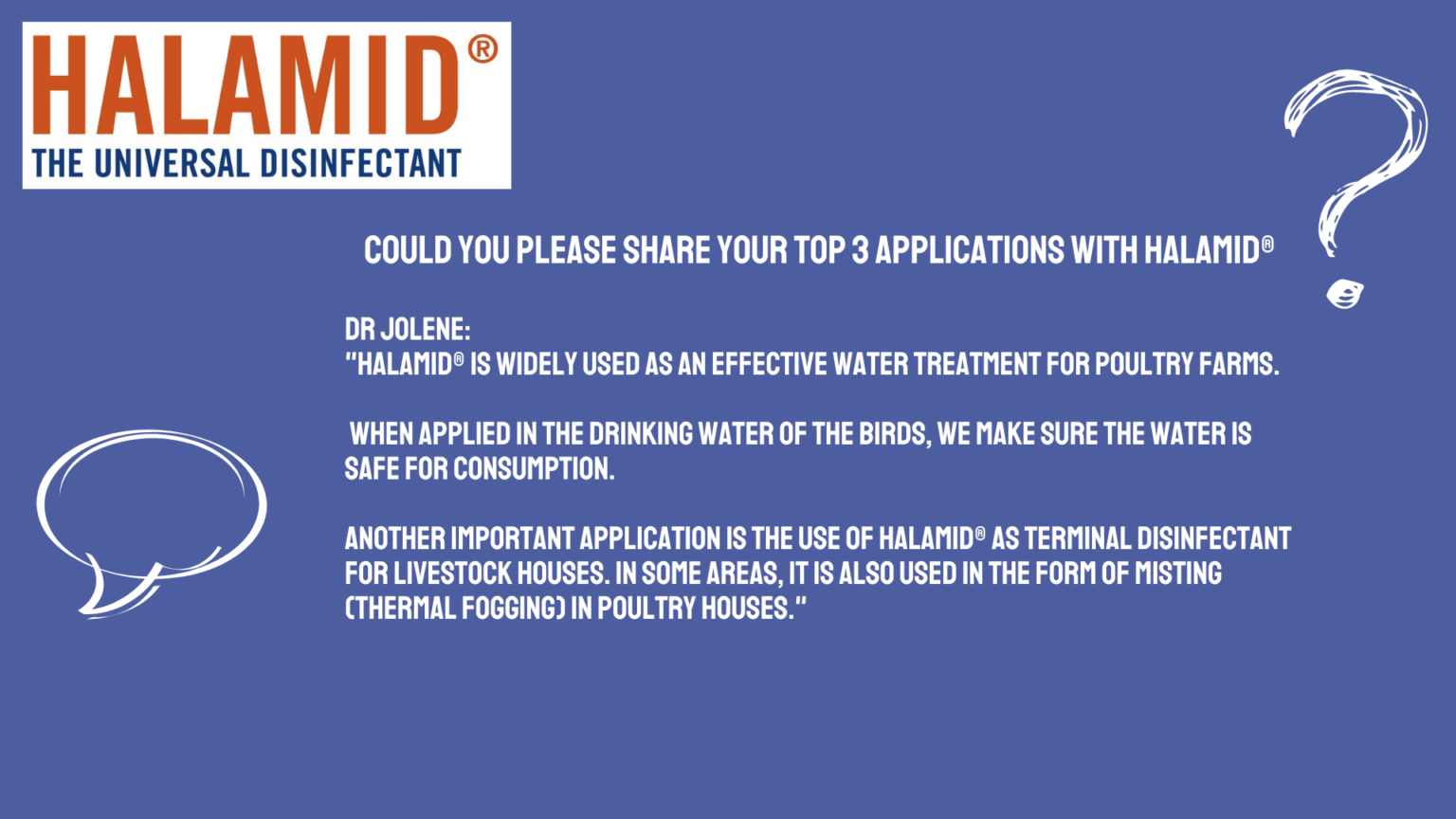 Halamid®: more than a product, a strong network of people working together all around the world ...